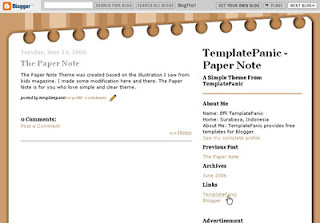 TemplatePanic - Paper Note