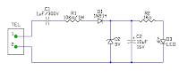 Hobby Electronics Circuits: Telephone Ring Indicator Using LED Lamp