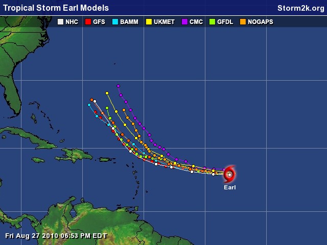 Hybridstorm's Weather Blog: Tropical Storm Earl, an East Coast Threat???