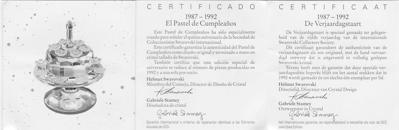 CRYSTAL FANATICS BUZZ: Swarovski Certificate of Authenticity (COA ...
