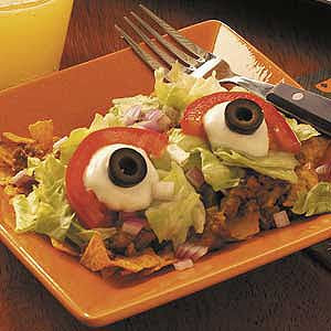 Food Corner: Halloween Eyeball Taco Salad Recipe
