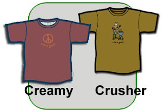 One World Shoppe: Life is good tees - Crusher t-shirts vs. Creamy t-shirts