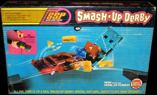 Vintage Toys & Memorabilia: Vintage 1970's SSP SMASH-UP DERBY SET By Kenner