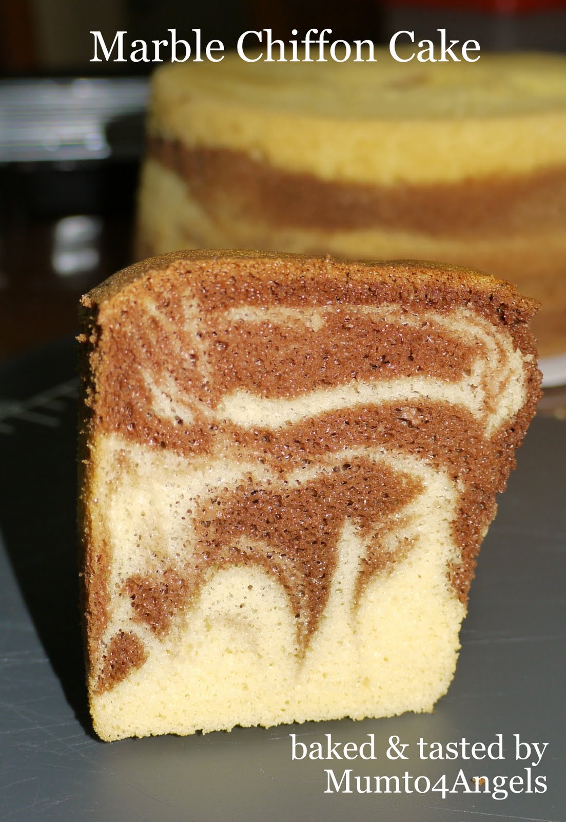 Mum to 4 Angels: Marble Chiffon Cake…..Super Light & Cottony Soft