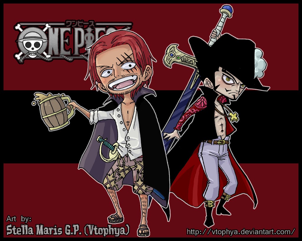 Shanks and Mihawk - Anime One Piece Chibi Wallpapers | Anime Wallpapers