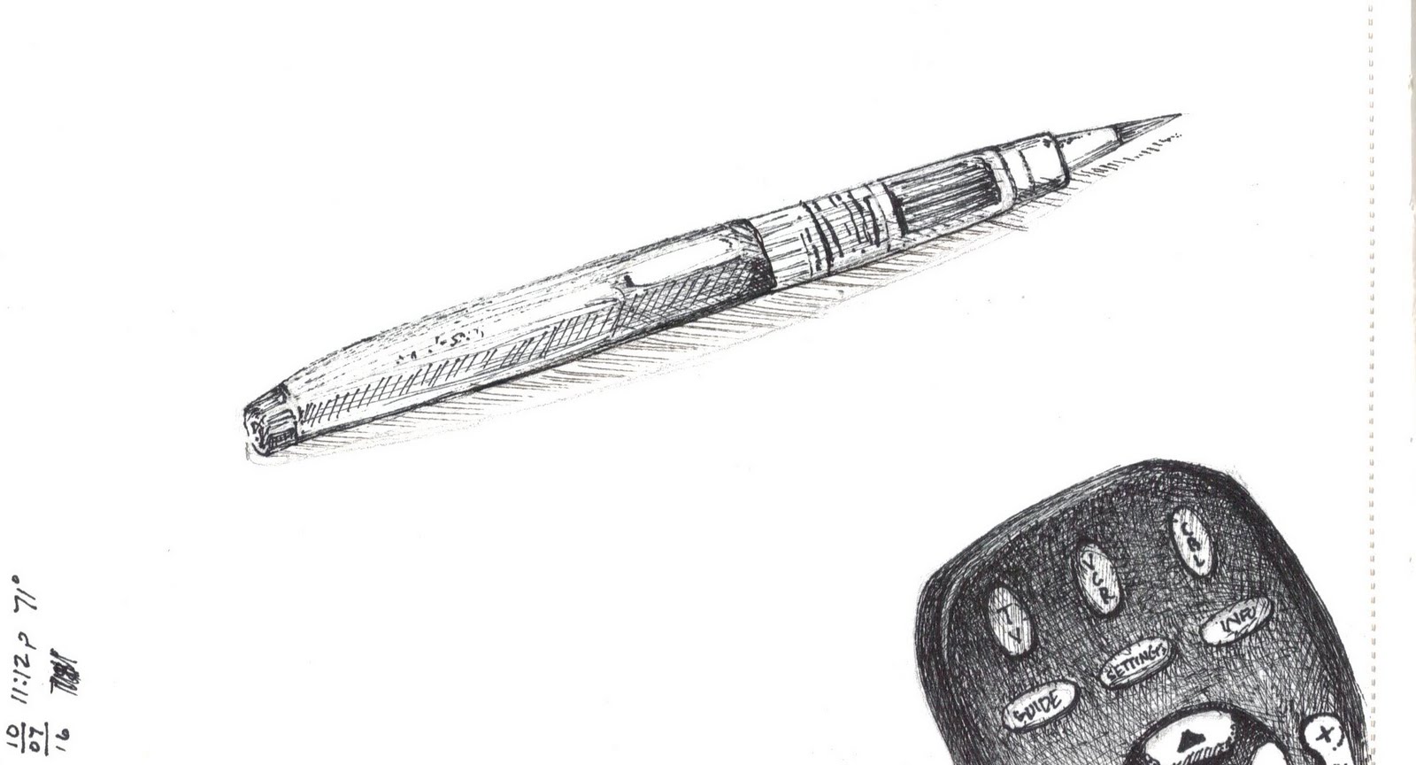 susan walker art: EDM challenges #197 draw a remote and EDM # draw a ...