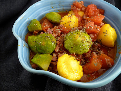 Crabby Cook: Patty Pan Squash with Prosciutto
