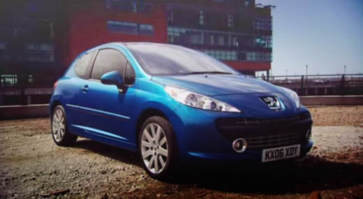 Designs peugeot 207 hdi gt color white and blue