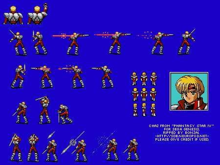 Grey's Geektivities: Phantasy Star 4 Heroes: Chaz