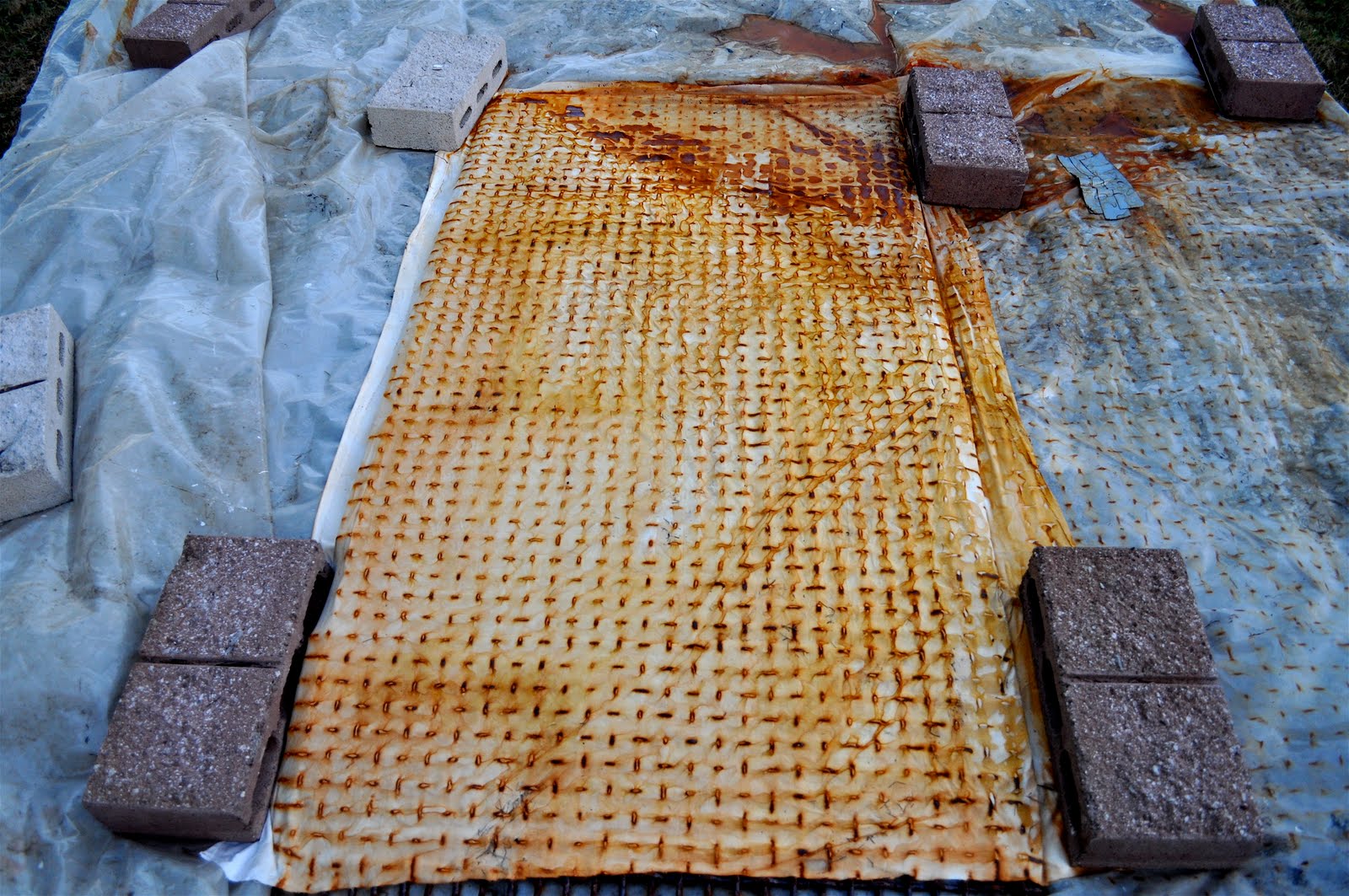 LuAnn Kessi: Rust Dyeing a Culvert Screen...