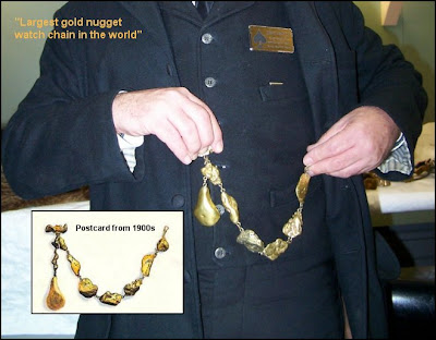 Soapy Smith's Soap Box: Largest gold nugget watch chain in the world.