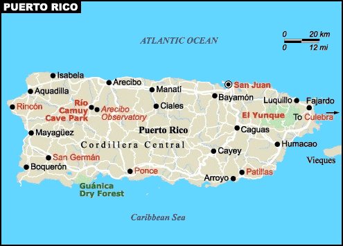 Puerto Rico: Environment/ Location/Region/Climate