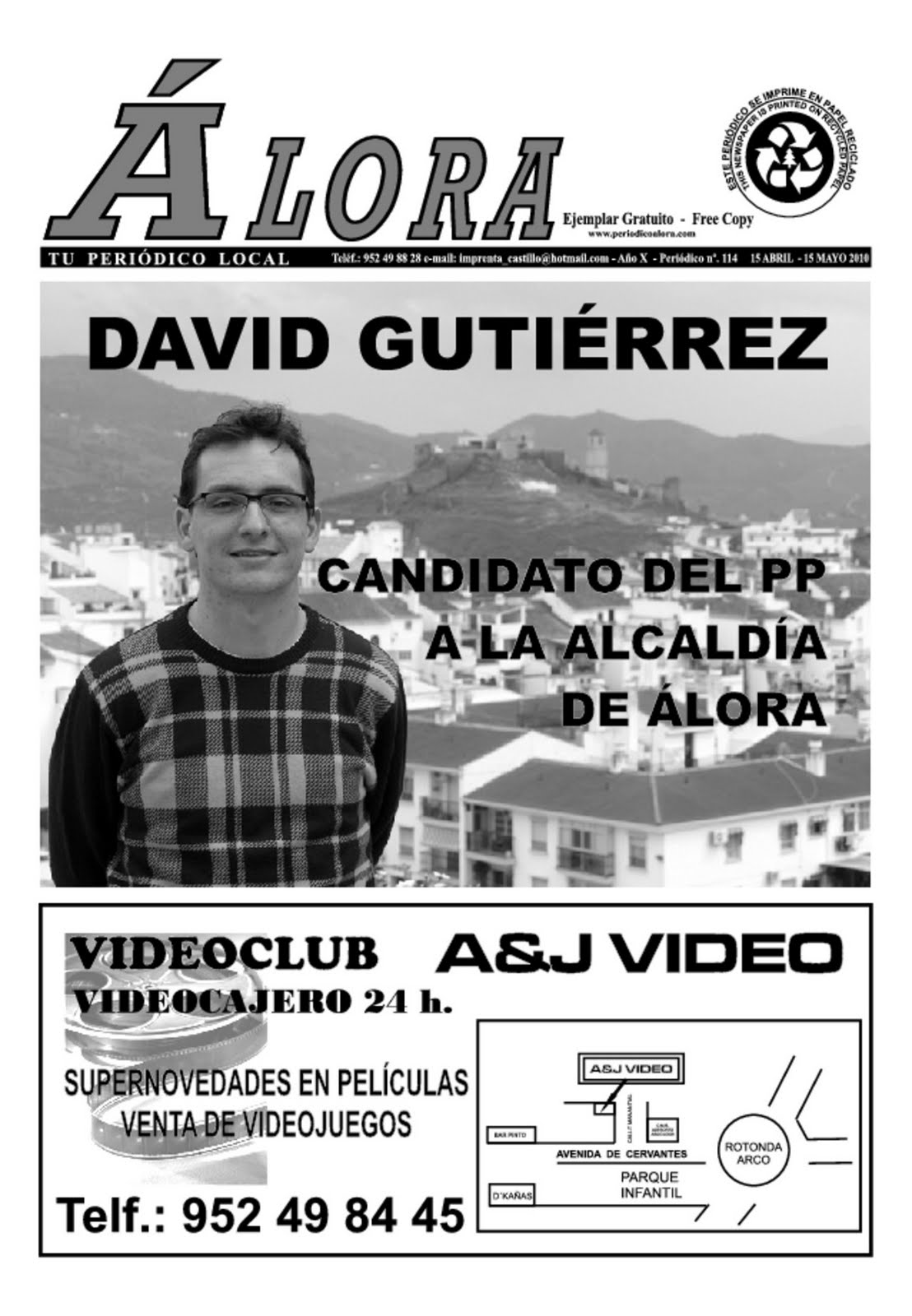 Partido Popular de Álora: David Gutiérrez, portada de 'Alora,tu ...