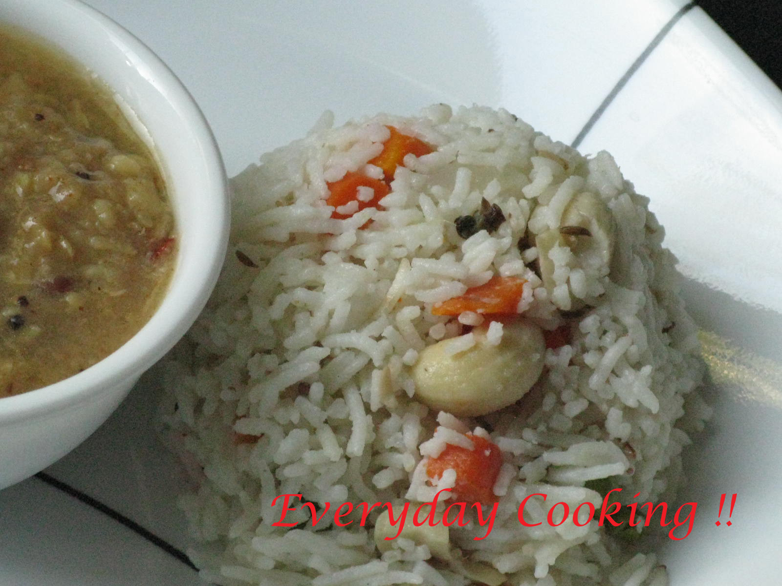 Everyday Cooking!!: Coconut Milk Pulao (Pilaf) - Rice Cooker method