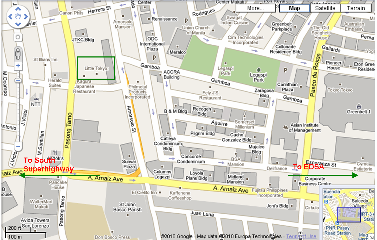 Little Tokyo Detail Map Normal View - Map