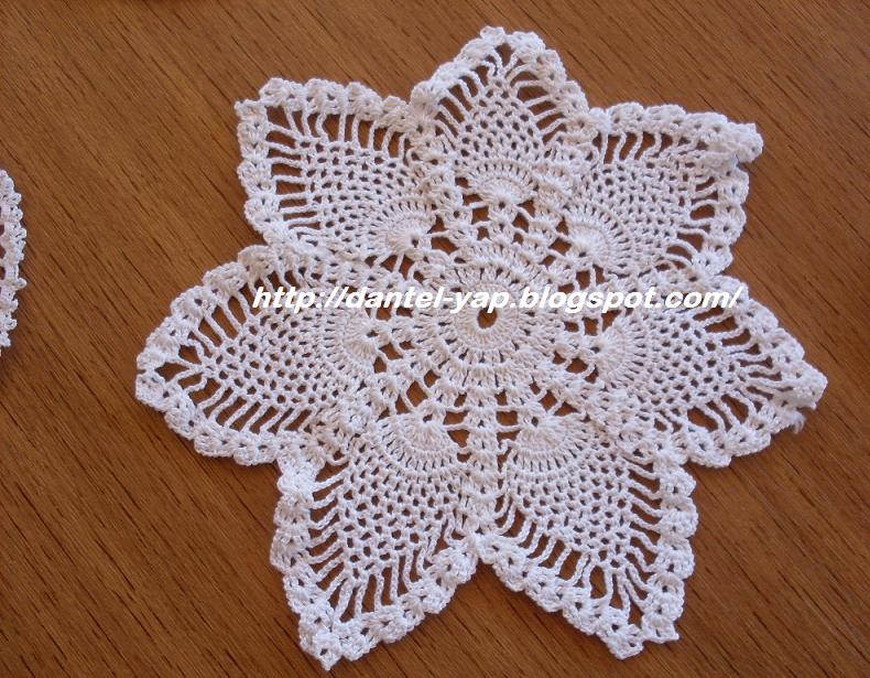 oya örnekleri Dantel Örnekleri: Bardak altı danteli