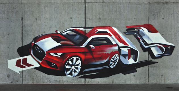 CAR CRAZY GRAFFITY: USA 2011 Audi A1 Graffiti