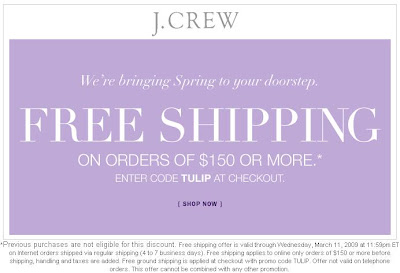 J.Crew Aficionada: J.Crew Email: Spring fever? Free shipping is here.
