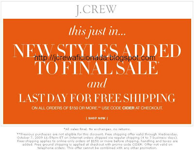 J.Crew Aficionada: J.Crew Email: More is more...new styles added to ...