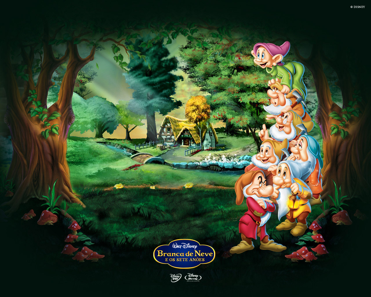 Planos de Fundo e Arte Digital: "Branca de neve e os sete anões"