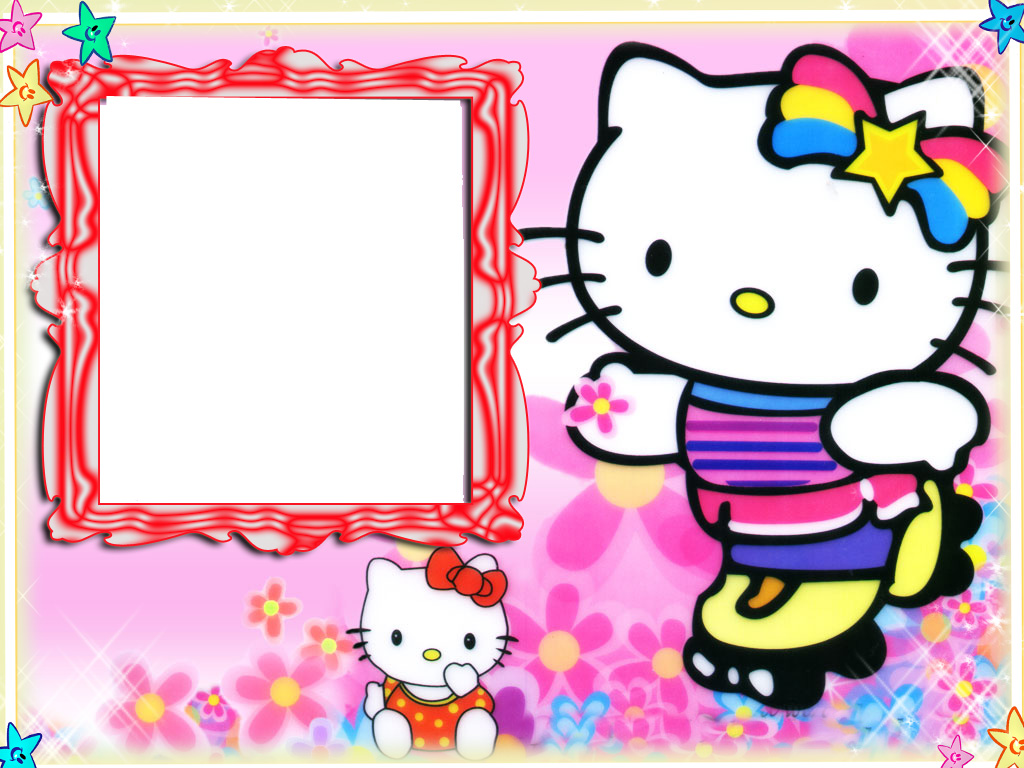Me gusta la clase de religión: Marcos para fotos de Hello Kitty