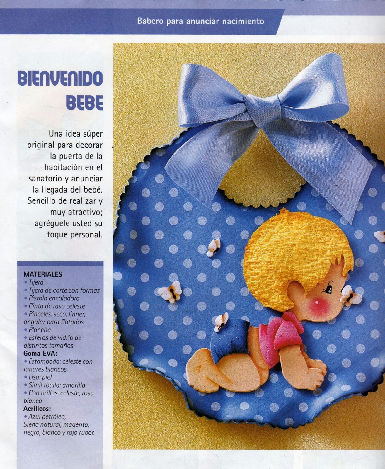 Bienvenido bebé en foami - Imagui