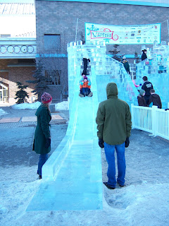 Greenland Alaskan Adventure: Ice Castle Slide!