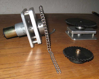 Building Rolling Ball Sculpture - M Gaulden: Chain lift assembly