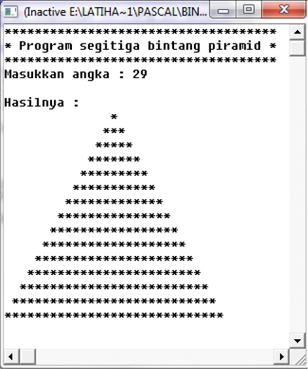 Program bintang piramid pascal ~ goshohib blog