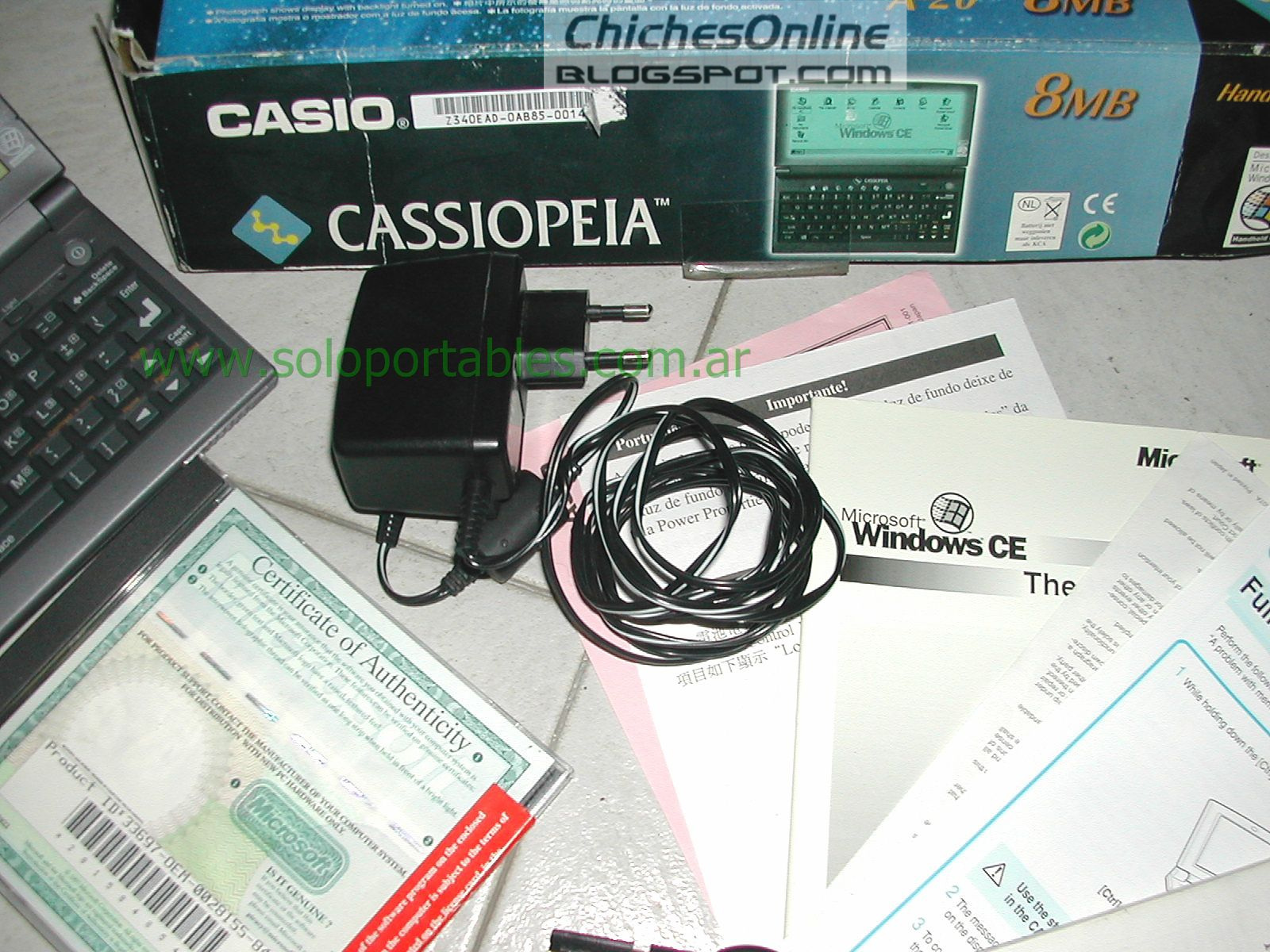 Chiches Online: Palmtop Casio Cassiopeia A20