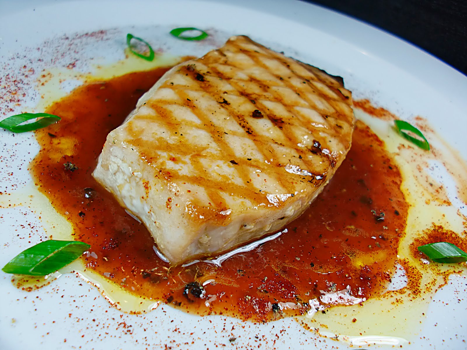 ChezWhat?: grilled swordfish, poached baby octopus and fresh cured ...