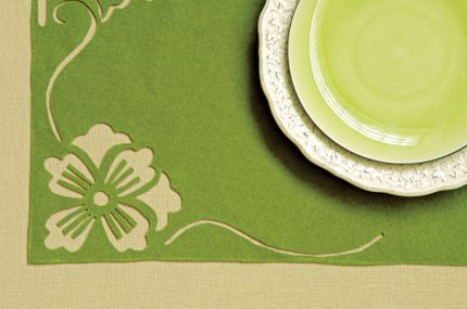手工教程 Handcraft Tutorials: Felt: No Sew Table Mat