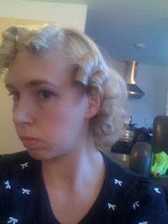 Snoodlebug: My everyday hair set - peach perm rods