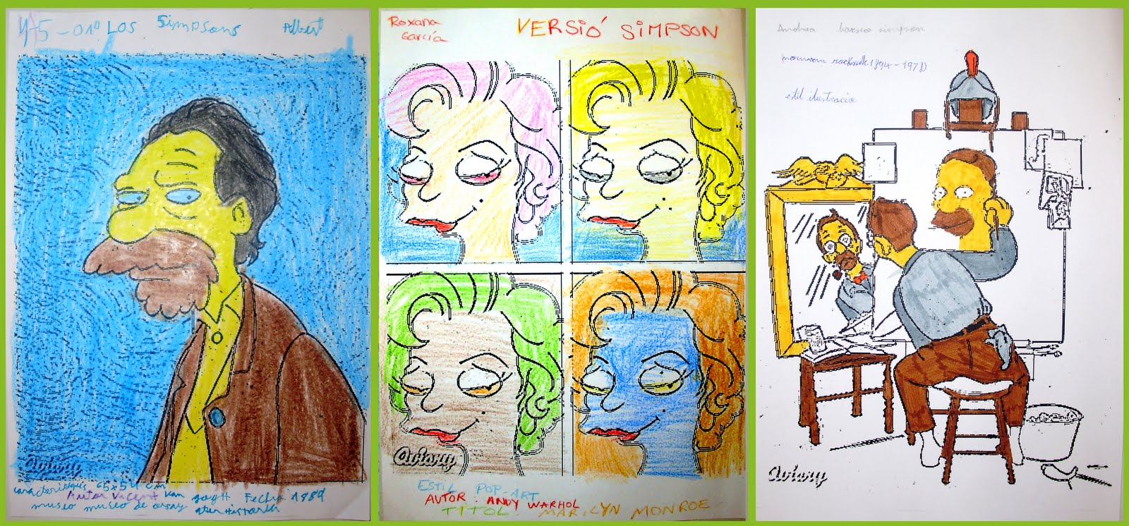 XALESTEAM: Simpson´s Art- Albert, Roxana i Andrea