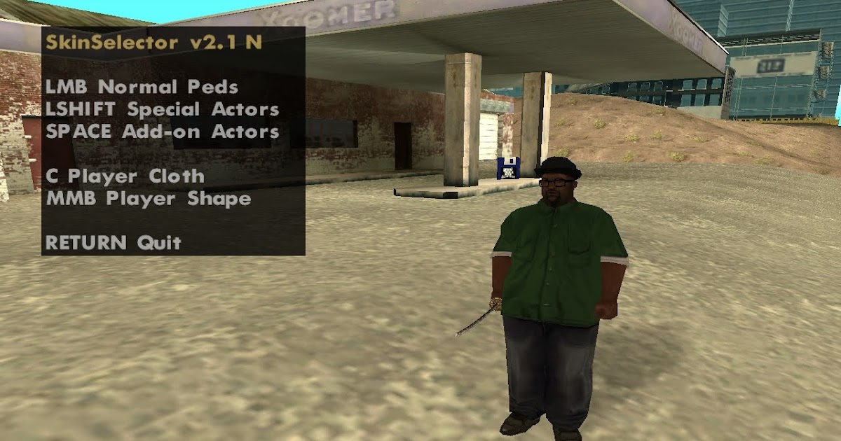 Skin Selector v 2.1 N | Gta San Andreas Mods Cleo 3