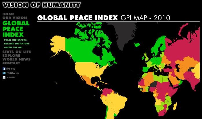 把全球和平指數視覺化 全球和平地圖 Global Peace Index (GPI) Map | OdenScope 奧丁眼界 - 與您分享 ...