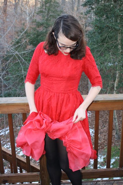 Gerties New Blog For Better Sewing Finished Red Lace Dress