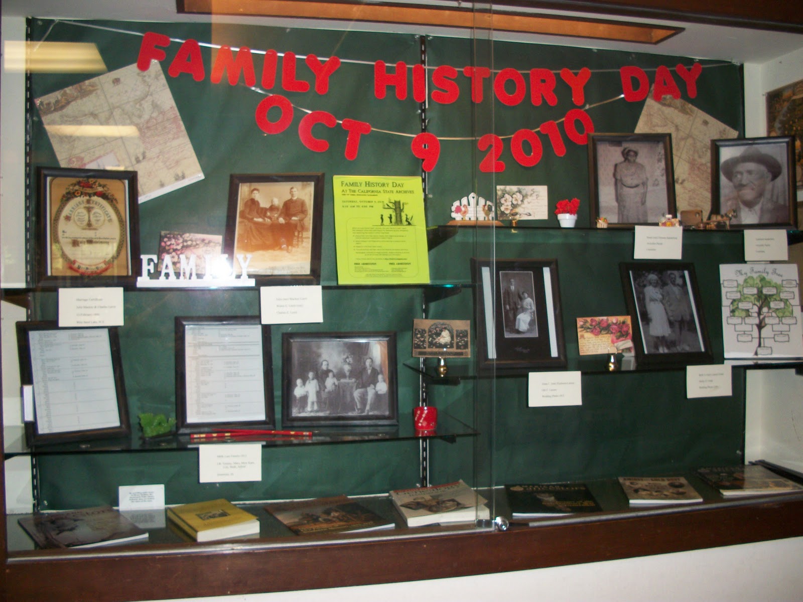 Family History Day at the California State Archives: LIBRARY DISPLAYS ...
