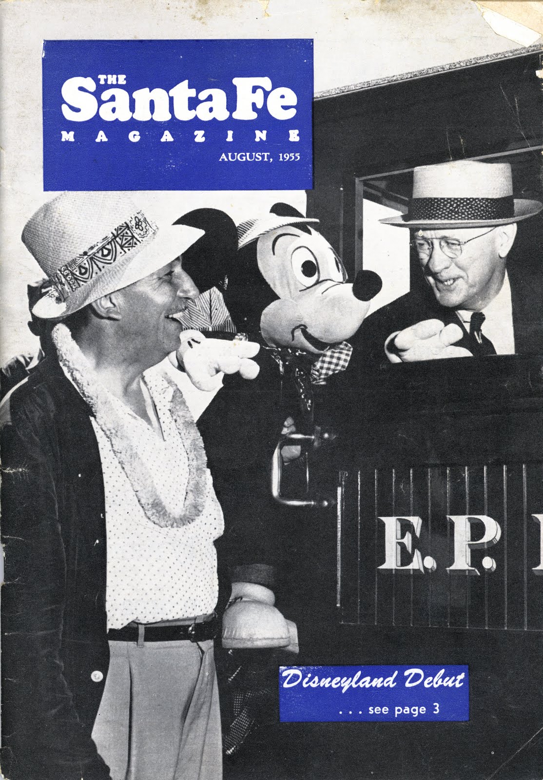 Vintage Disneyland Tickets: The Santa Fe Magazine - August 1955