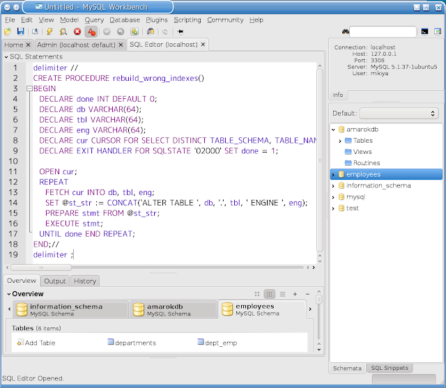 漢(オトコ)のコンピュータ道: そろそろMySQL Workbench 5.2についてひとこと言っておくか。