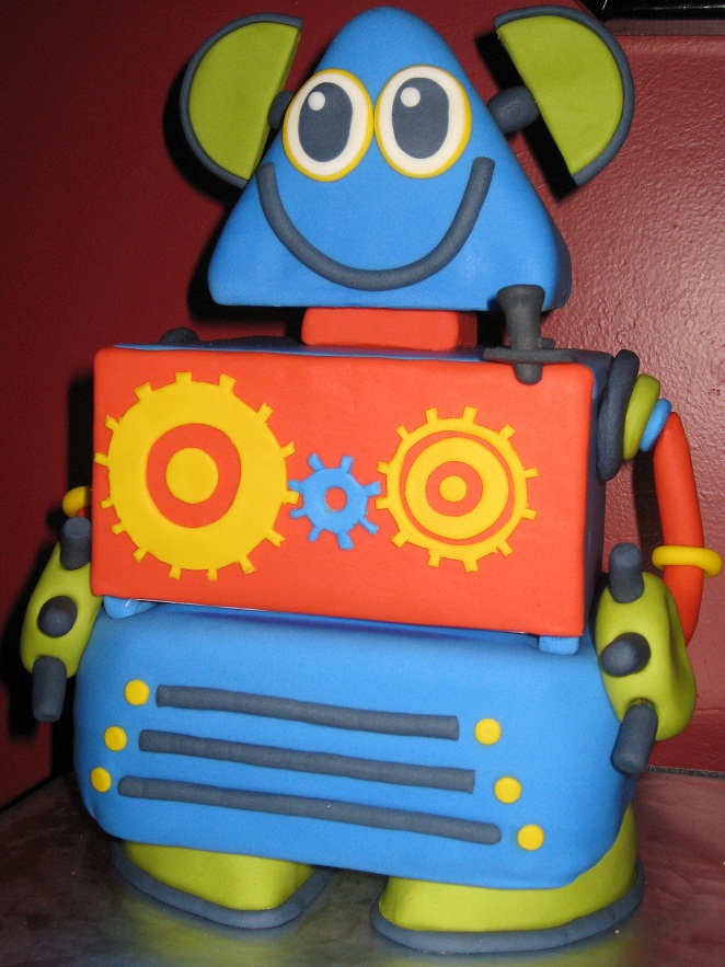 Katie's Cakes: I AM A ROBOT Cake