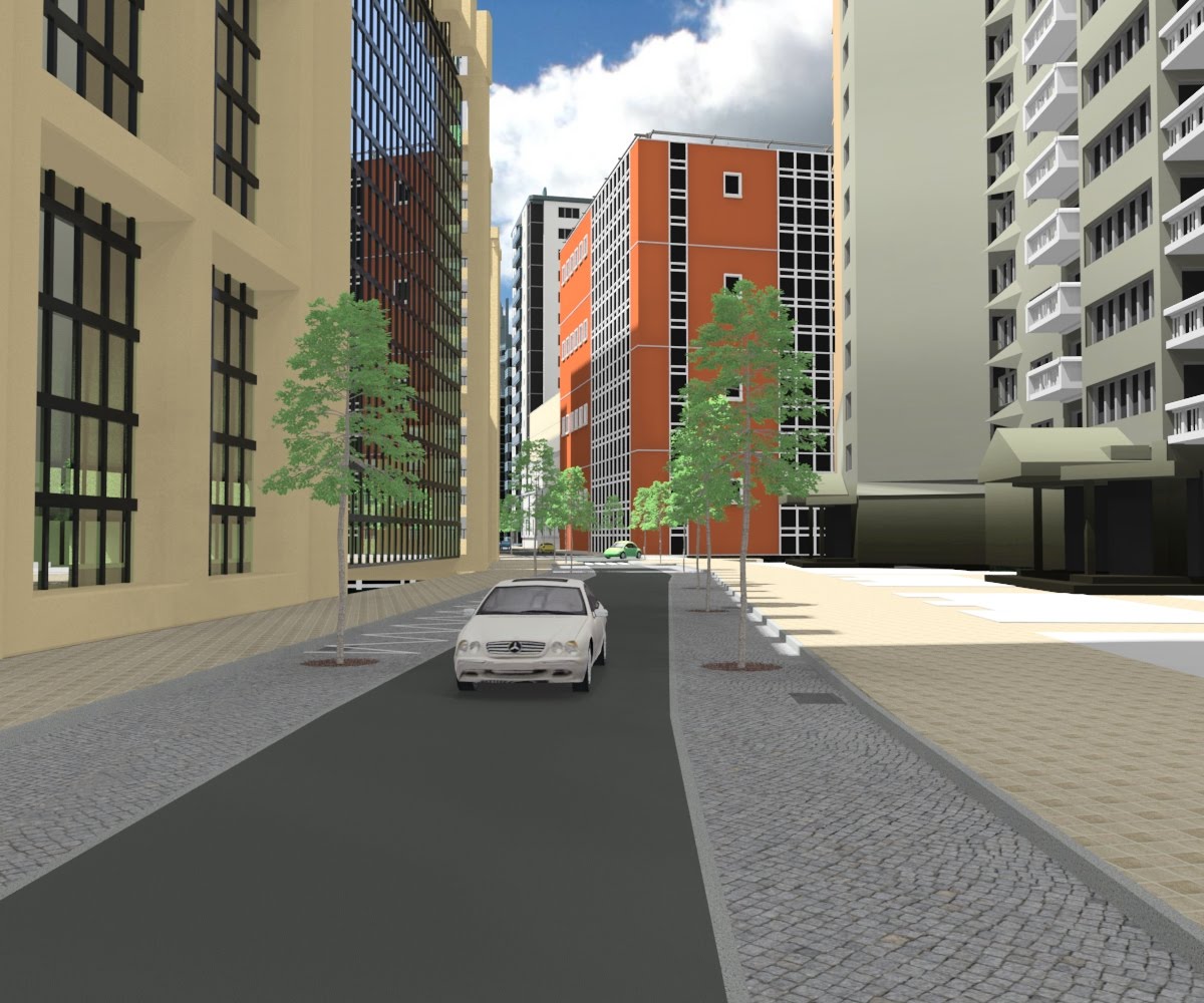 WORKS-3D: STREET RENDER TEST!!