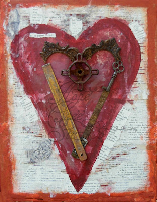 The Vintage Journal: Recycled Heart Art
