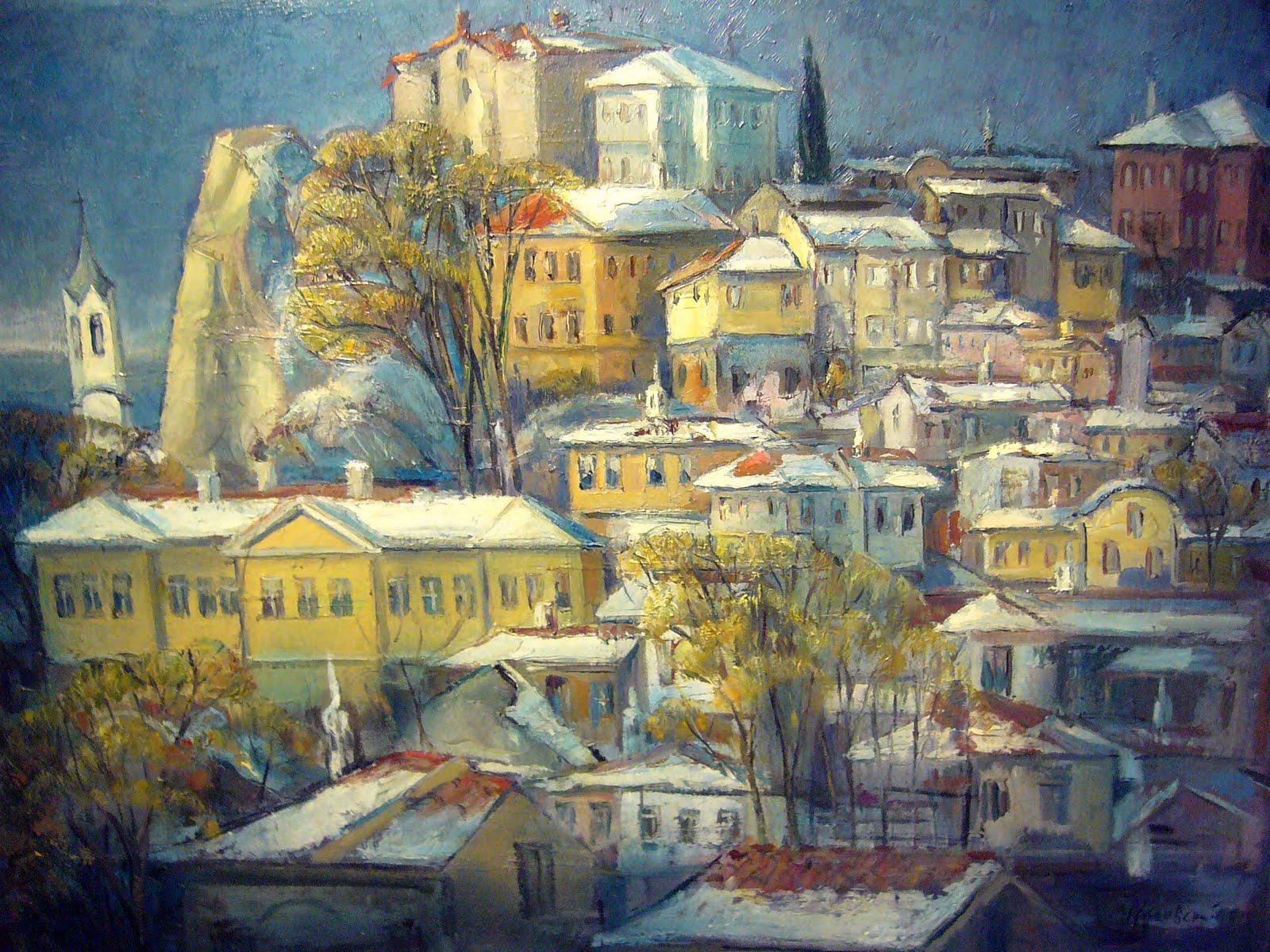 Иван Краевски: "Winter in the Old Town of Plovdiv"