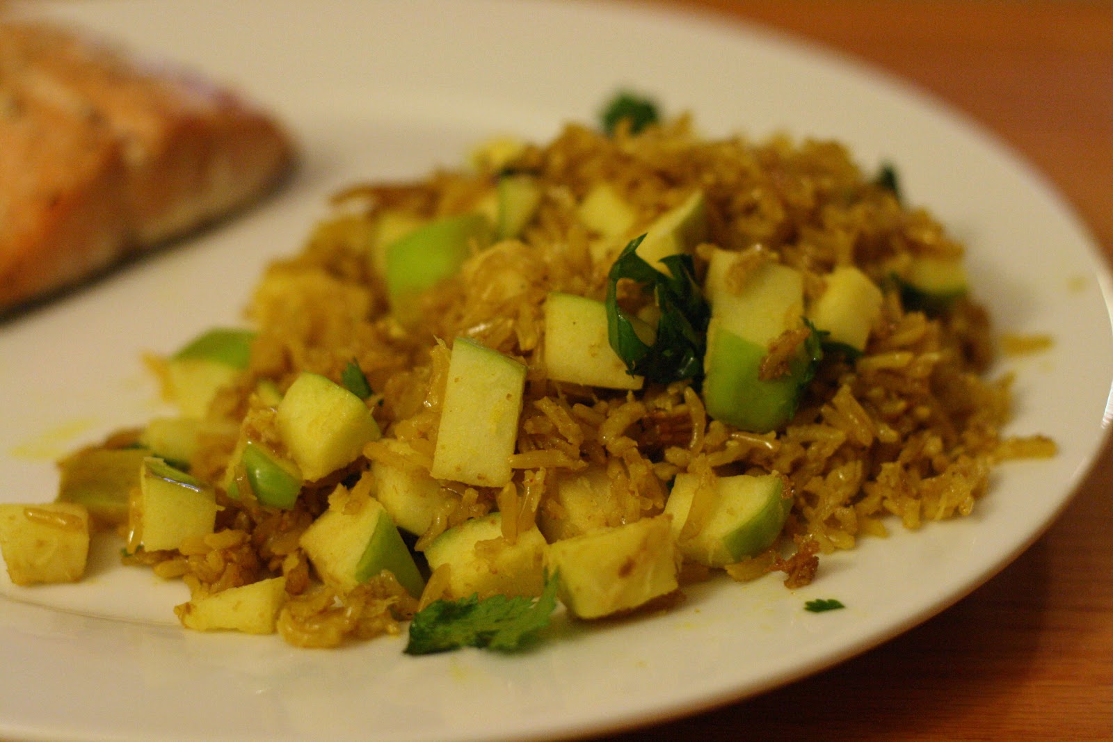 Laine's Recipe Box: Baked Curried Rice with Apples and Coconut
