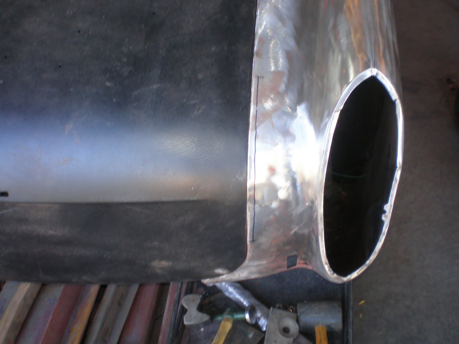 1974 Karmann Ghia Convertible: Rear Hood gap and apron