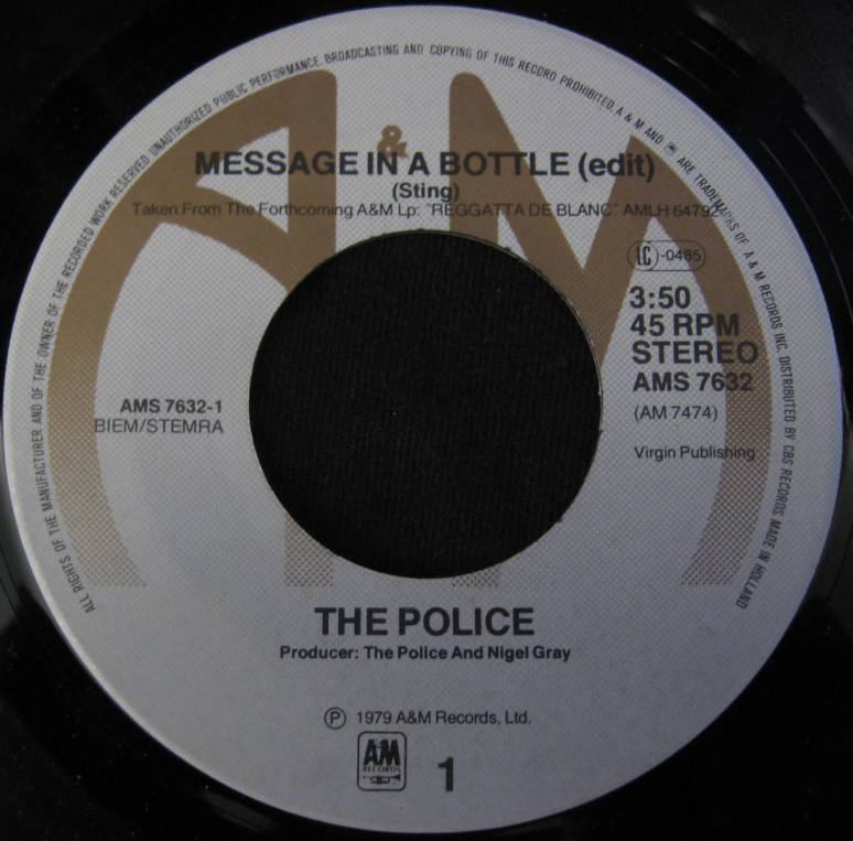 Vinilos Rock: The Police - Message In A Bottle