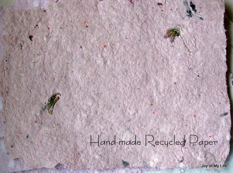 The Joy of My Life, and other things: Kids Craft: Recycled Hand-made Paper