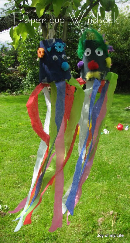 The Joy of My Life, and other things: Kids Craft: Paper Cup Windsock