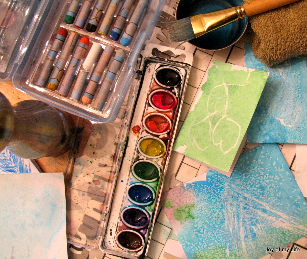 The Joy of My Life, and other things: Kids Art: Winter 'Magic' Painting